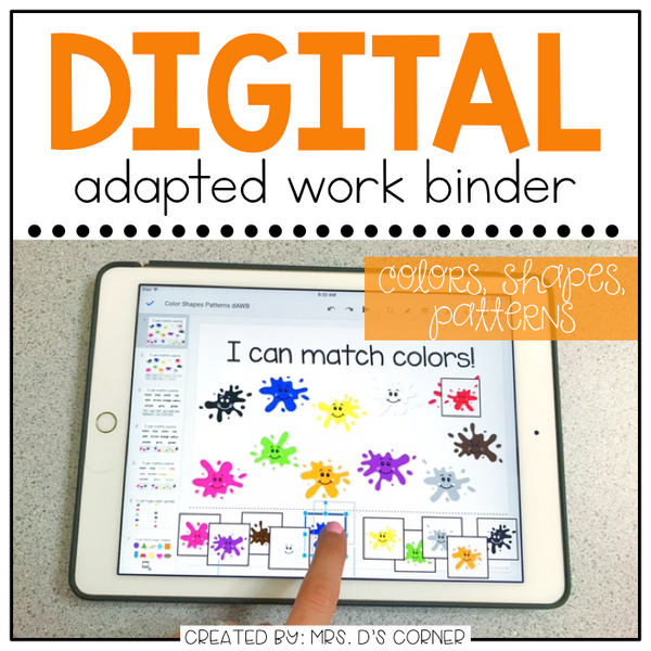 DIGITAL Adapted Work Binder ( Colors Shapes and Patterns ) – mrsdsshop