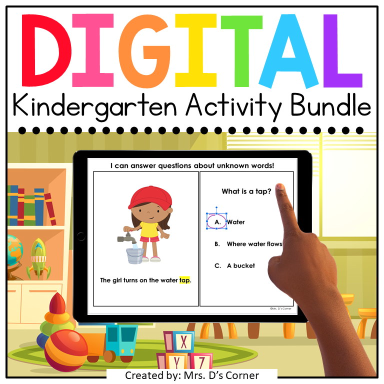 Kindergarten Standards-Aligned Digital Activity Bundle | Distance Lear ...