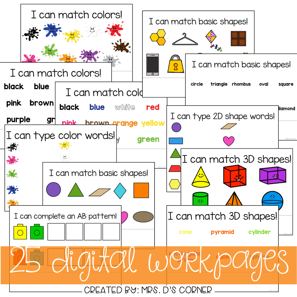 DIGITAL Adapted Work Binder ( Colors Shapes and Patterns ) – mrsdsshop
