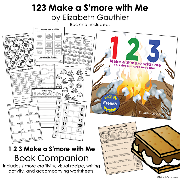 123 Make a S’more with Me Book Companion [ Smore Recipe, Craft, Writin ...