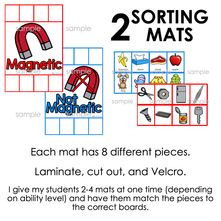 Magnetic and Not Magnetic Sorting Mats [2 mats included] | Magnets Sor ...