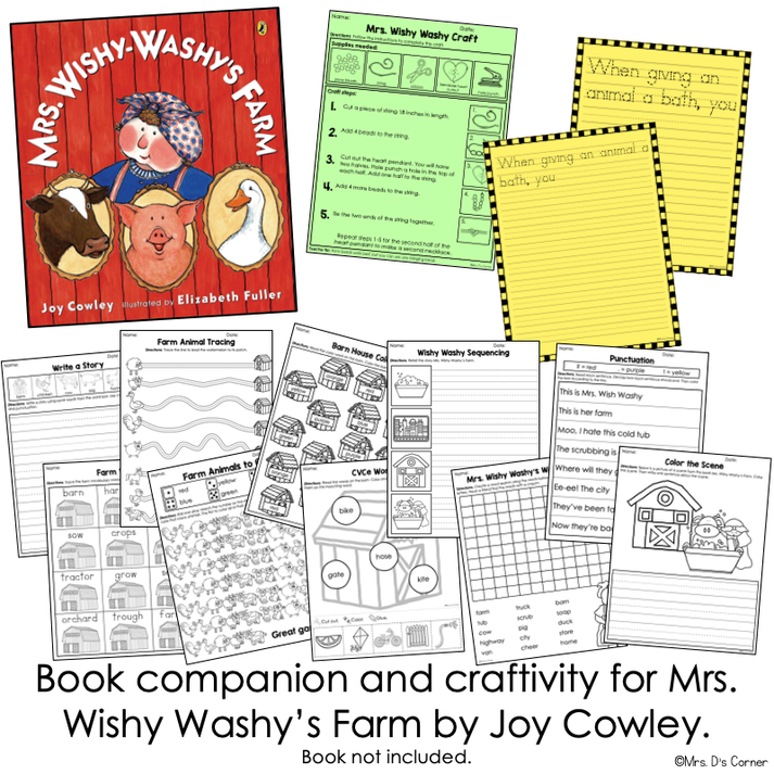 Mrs. Wishy Washy's Farm Book Companion [ Craft and Writing Activity In ...