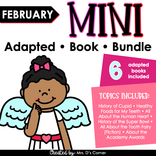 February Mini Adapted Book Bundle [6 books!] Digital + Printable Adapt ...