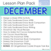 December Lesson Plan Pack | 12 Activities for Math, ELA, + Science ...