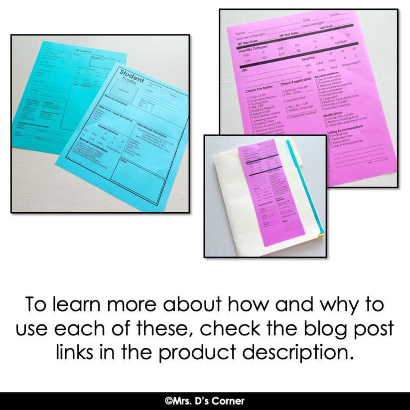 Bundle of Editable IEP Snapshot + Editable IEP Audit Form – mrsdsshop