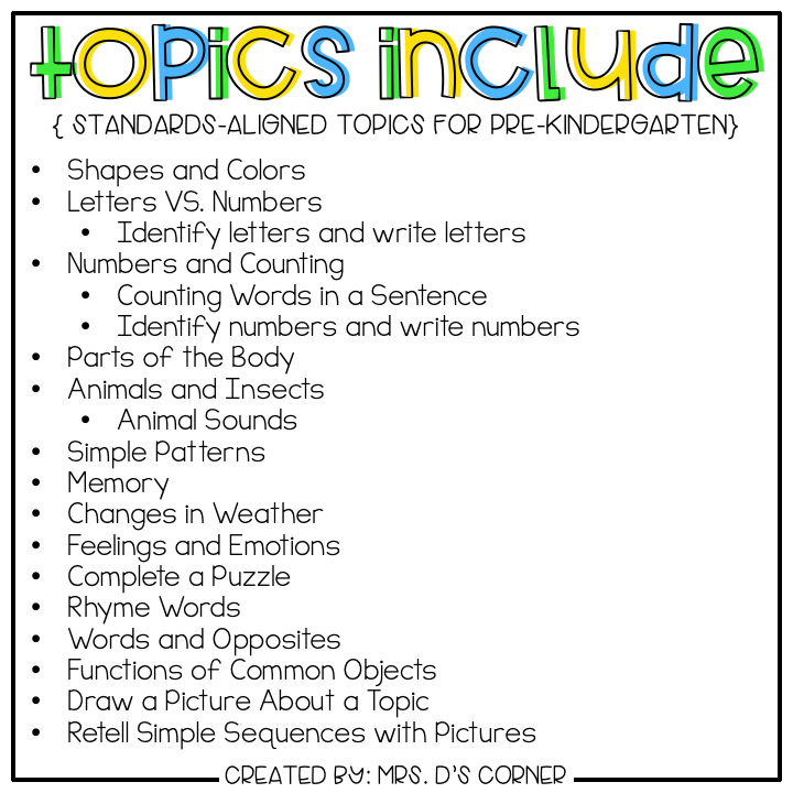 PreKindergarten Adapted Work Binder® | PreK Adapted Work Binder ...