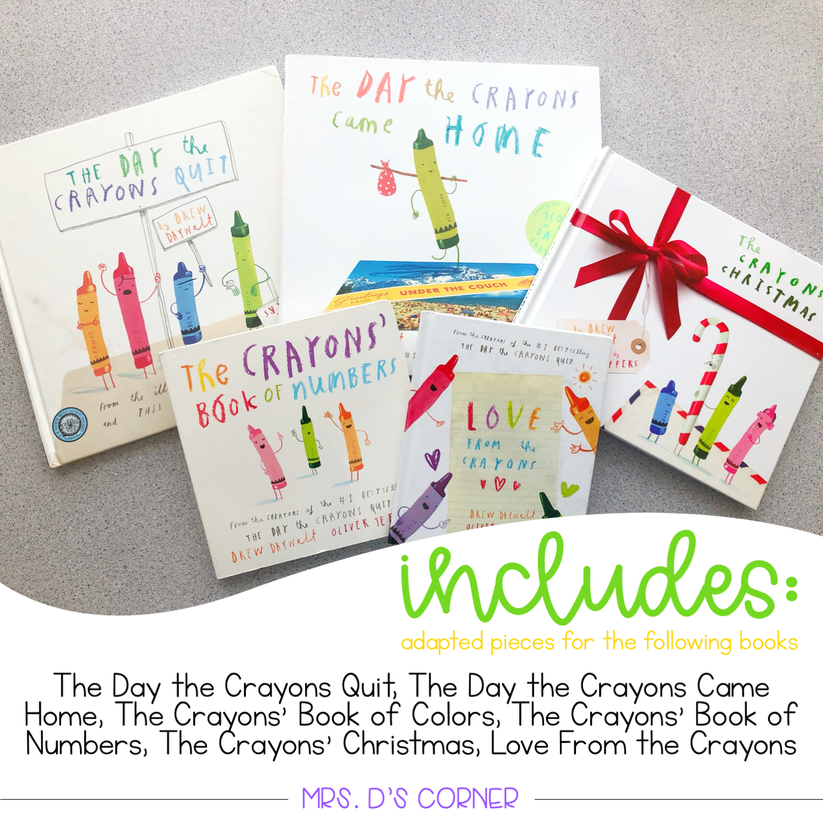 Crayons Adapted Piece Book Set [ 6 book sets included! ] Drew Daywalt ...