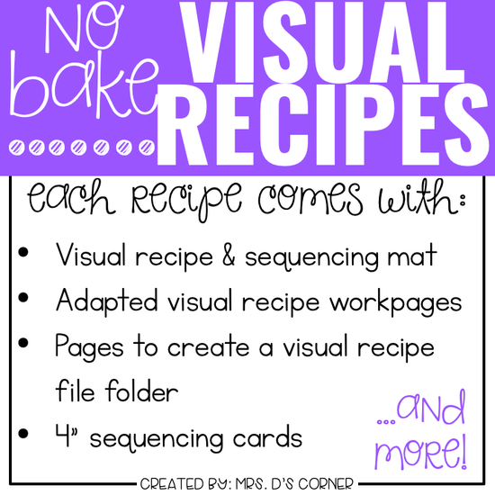 April Visual Recipes with REAL Pictures for Cooking in the Classroom ...