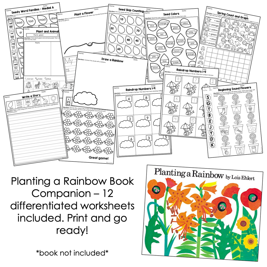 Planting a Rainbow Book Companion [ Craft, Writing Activity, and more ...