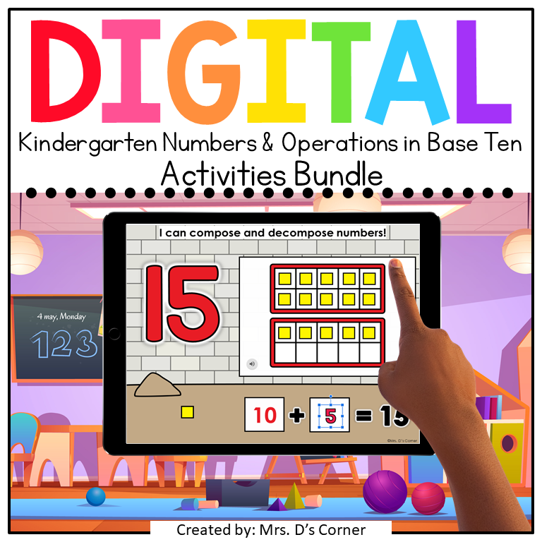 Kindergarten Numbers + Operations in Base 10 Standards-Aligned Digital ...