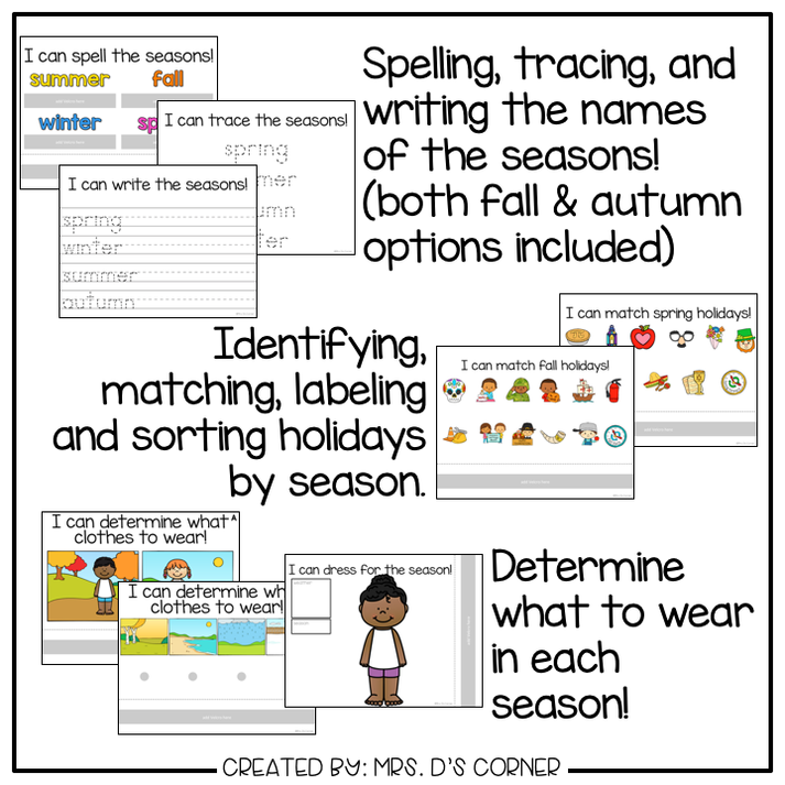 Seasons Adapted Work Binder® – mrsdsshop