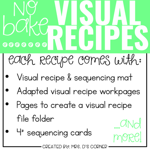 March Visual Recipes with REAL Pictures for Cooking in the Classroom ...