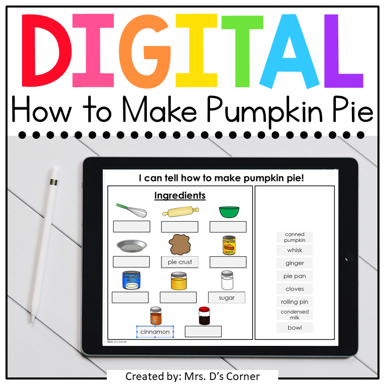 How to Make Pumpkin Pie Digital Activity | Distance Learning – mrsdsshop
