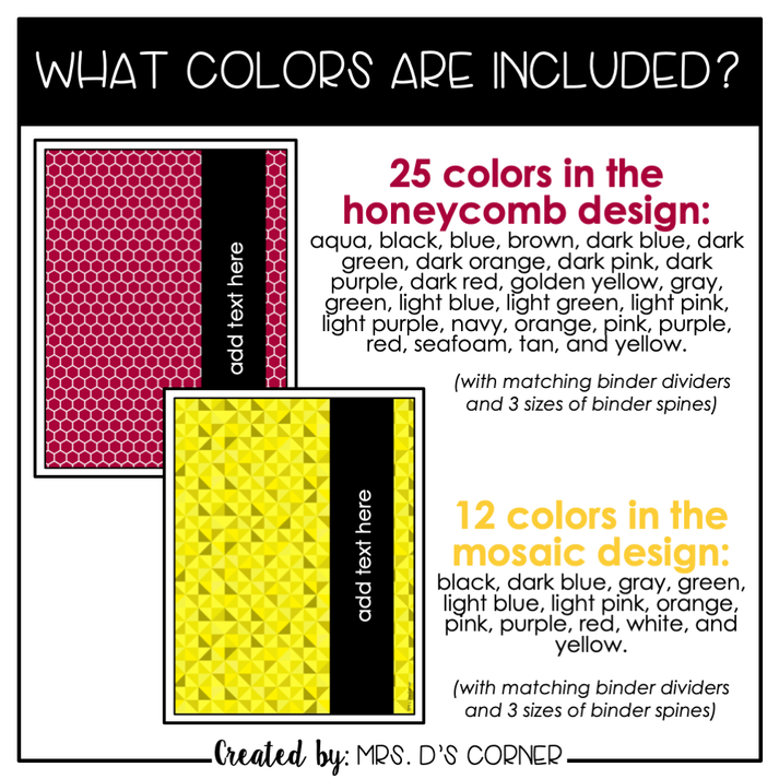 Editable Middle and High School Color Coded Student IEP Binder Covers ...