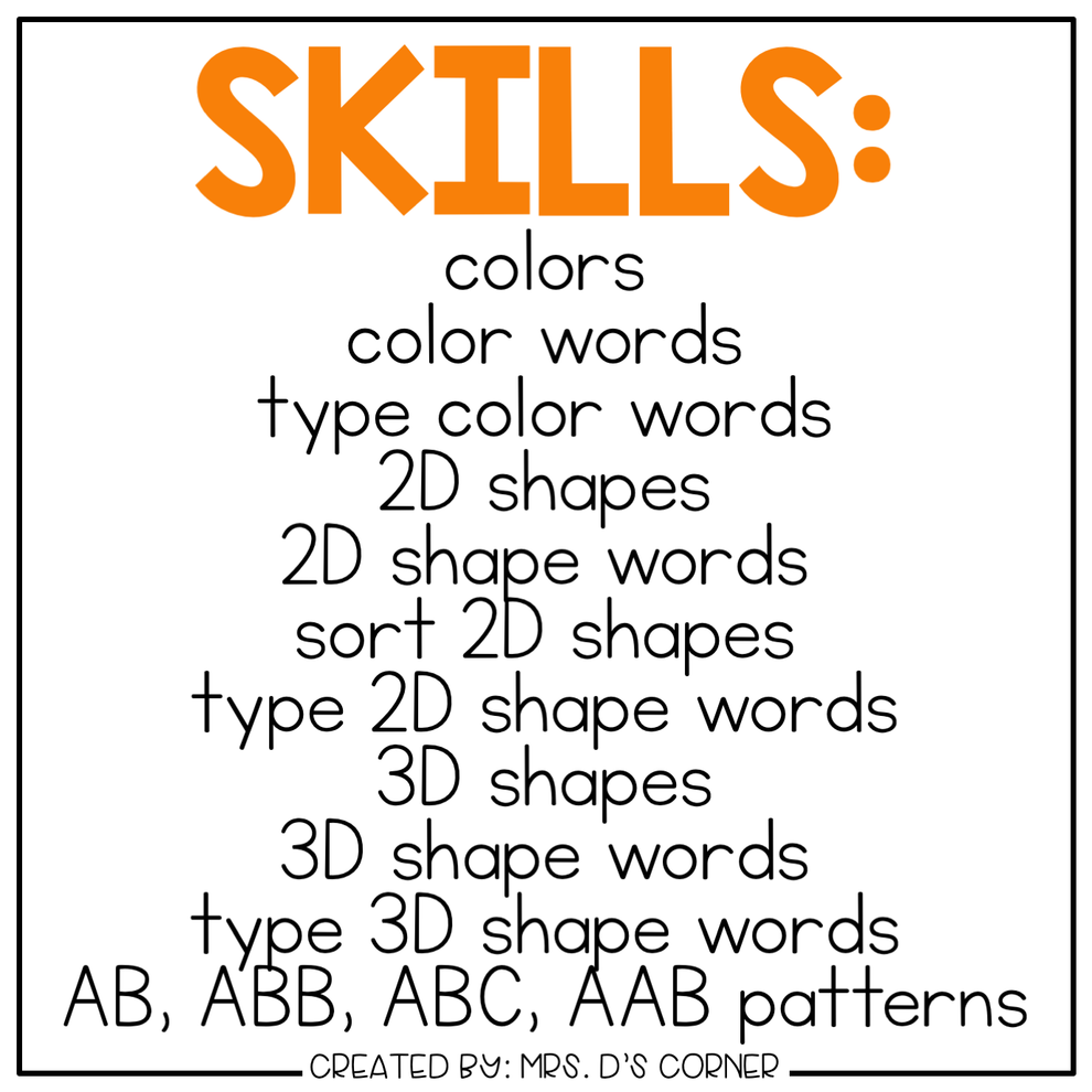 DIGITAL Adapted Work Binder ( Colors Shapes and Patterns ) – mrsdsshop