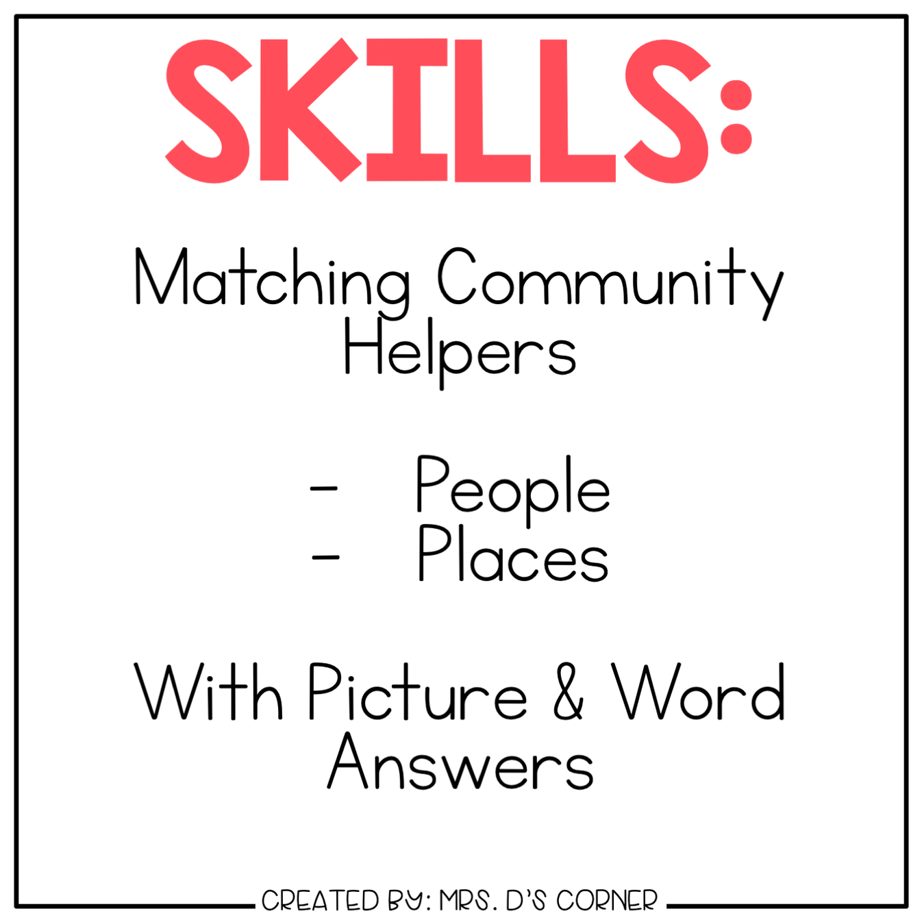 DIGITAL Adapted Work Binder ( Community Helpers ) – mrsdsshop