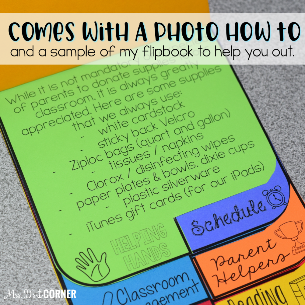 Editable Parent Handbook | Dual Tab Flip Book – mrsdsshop