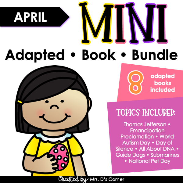 April Mini Adapted Book Bundle [8 books!] Digital + Printable Adapted ...