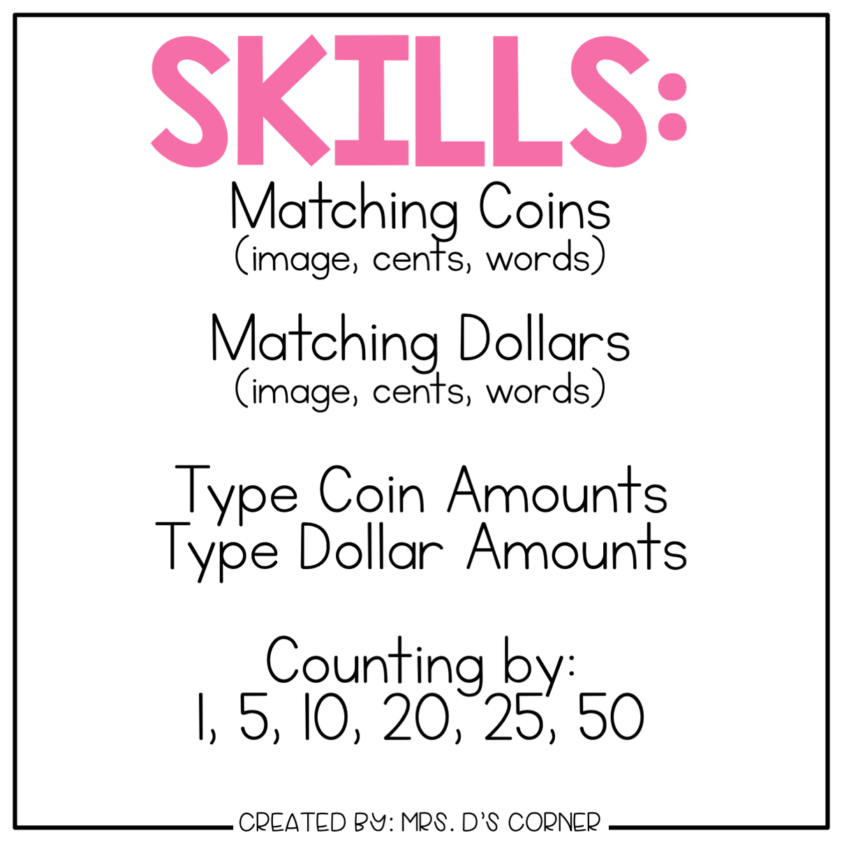 DIGITAL Adapted Work Binder ( US Money ) – mrsdsshop