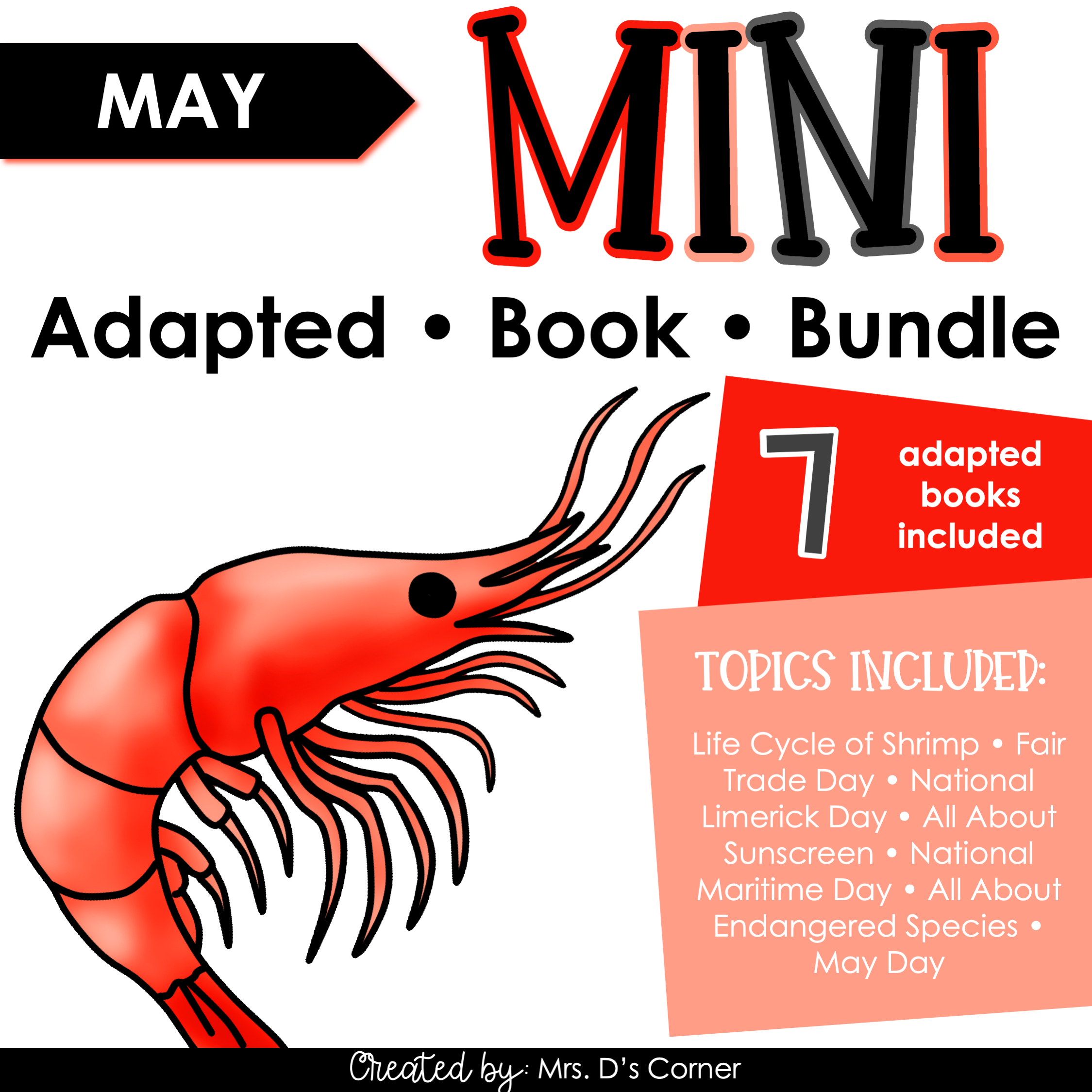 May Mini Adapted Book Bundle [7 books!] Digital + Printable Adapted Bo ...