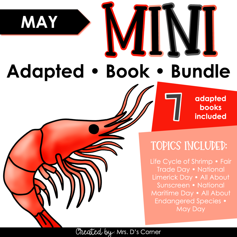 May Mini Adapted Book Bundle [7 books!] Digital + Printable Adapted Bo ...
