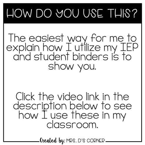 Editable Student IEP Binders { Color Coded } | Color Coded Classroom ...