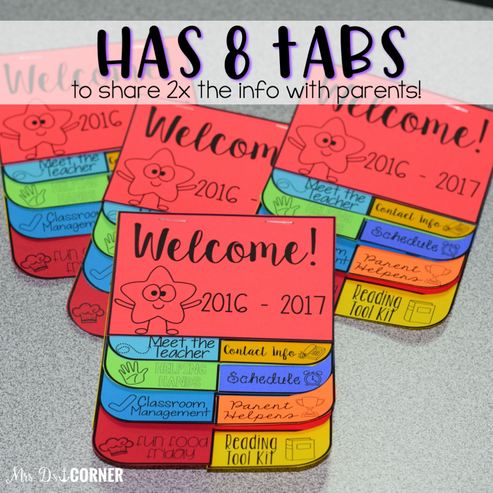 Editable Parent Handbook | Dual Tab Flip Book – mrsdsshop
