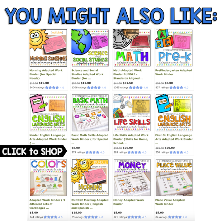 All About Me Adapted Work Binder® (editable) | Personal Info Binder ...