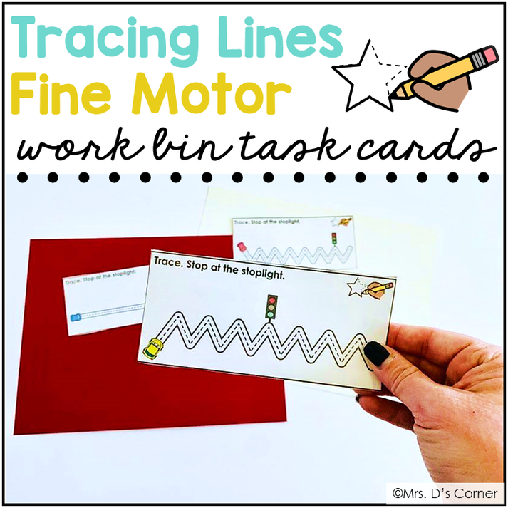 Fine Motor Tracing Lines Work Bin Task Cards | Centers for Special Ed ...