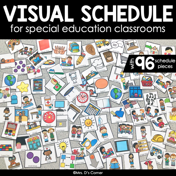 Visual Schedule for Special Education | Color Coded Visual Schedule ...