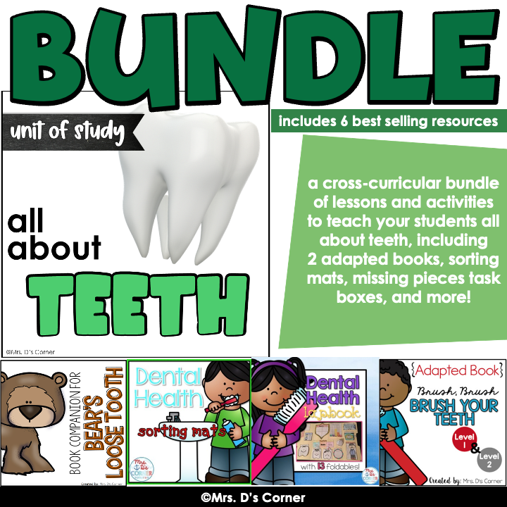 All About Teeth Thematic Unit Bundle | Teeth Lesson Plan Bundle – mrsdsshop