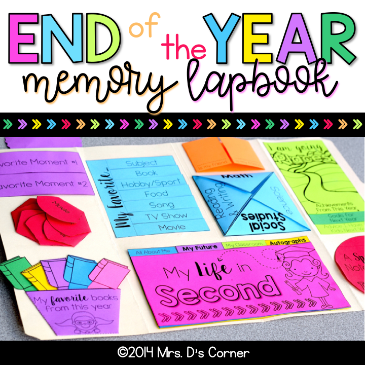 End of the Year Activity - Memory Book Lapbook [Grades K - 6] – mrsdsshop