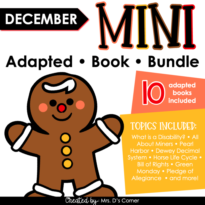 December Mini Adapted Book Bundle [10 books!] Digital + Printable Adap ...