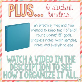 IEP Caseload Binder for Special Ed - Bundle of 18 Themes – mrsdsshop