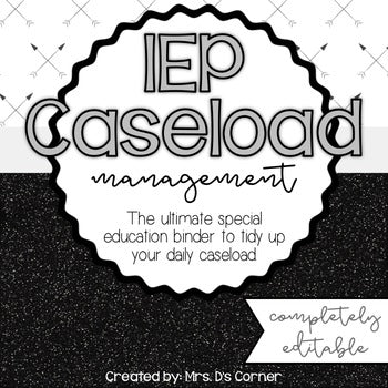 The Ultimate Special Education Binder | Black and White [editable] IEP ...