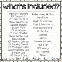 The Ultimate Special Education Binder | Black and White [editable] IEP ...