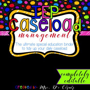 The Ultimate Special Education Binder | Rainbow [editable] IEP Binder ...