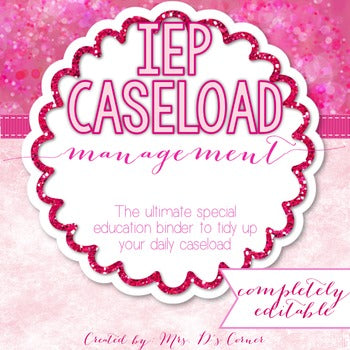 The Ultimate Special Education Binder | Pink Bokeh [editable] IEP Bind ...