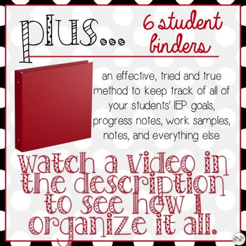 The Ultimate Special Education Binder | Black White Red {editable} IEP ...