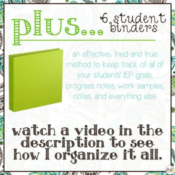 The Ultimate Special Education Binder|- Teal Mosaic [editable] IEP Bin ...