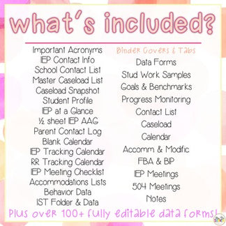 The Ultimate Special Education Binder | Pink Watercolor [editable] IEP ...