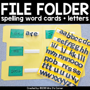 File Folder Spelling for K-3 {1,200+ sight words included!} – mrsdsshop