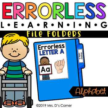 Alphabet Errorless Learning File Folder Activities [26 file folders ...