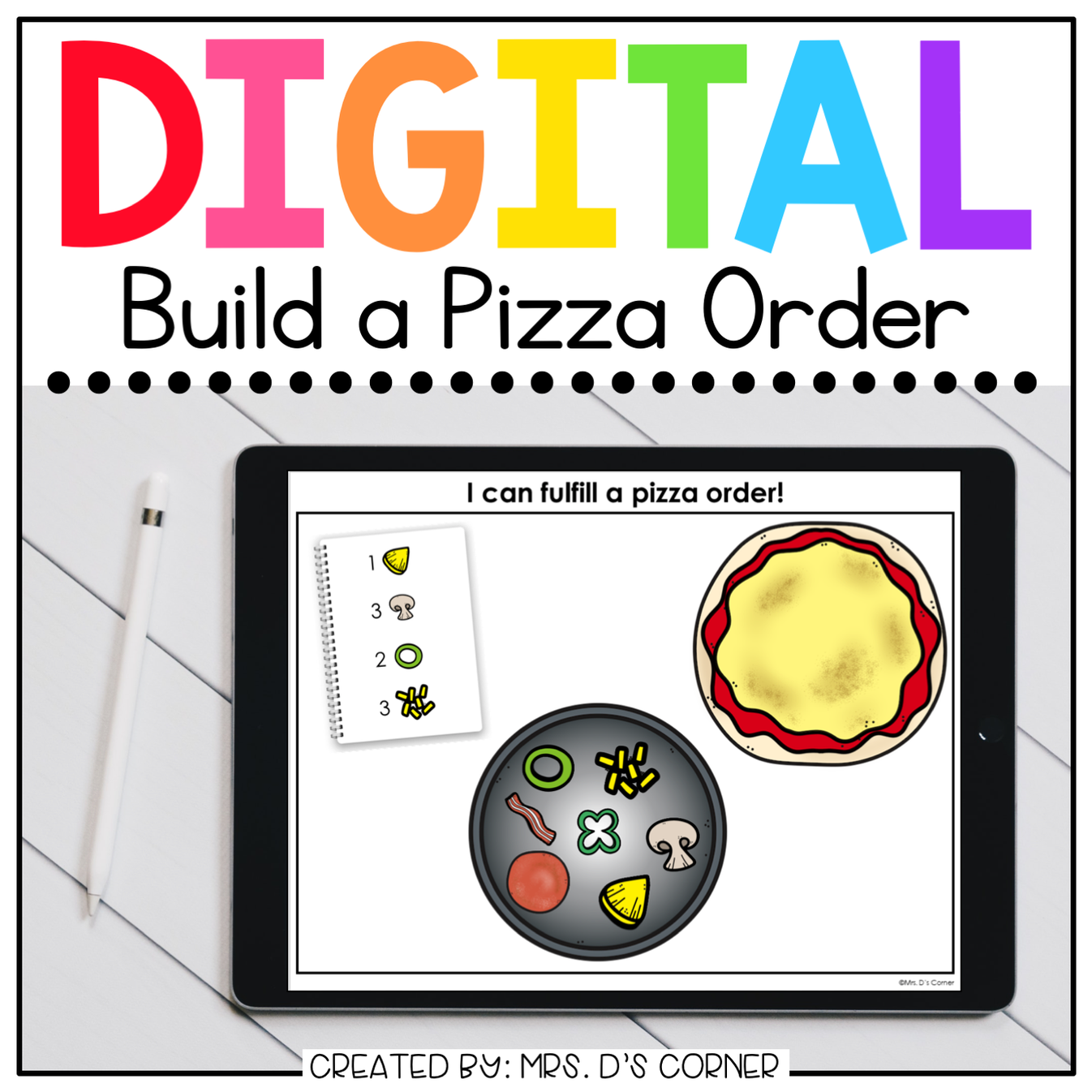 Digital Build a Pizza | Digital Activities for Special Ed + Distance L ...