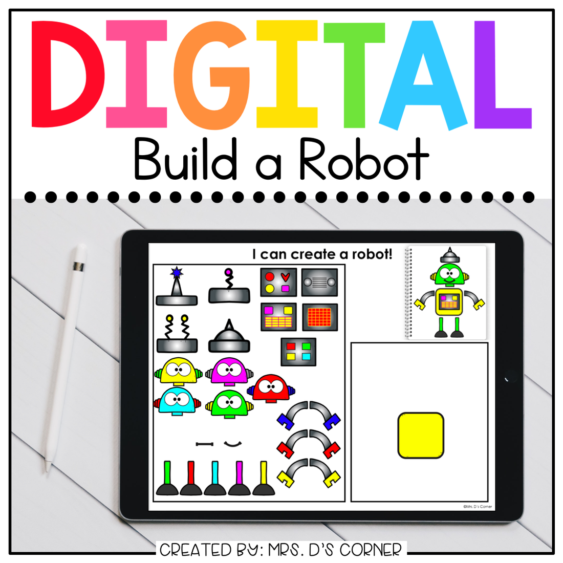 Digital Build a Robot | Digital Activities for Special Ed + Distance L ...